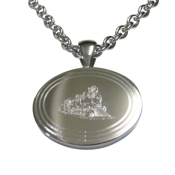 Kiola Designs | Jewelry | Oval Locomotive Train Pendant Necklace | Poshmark